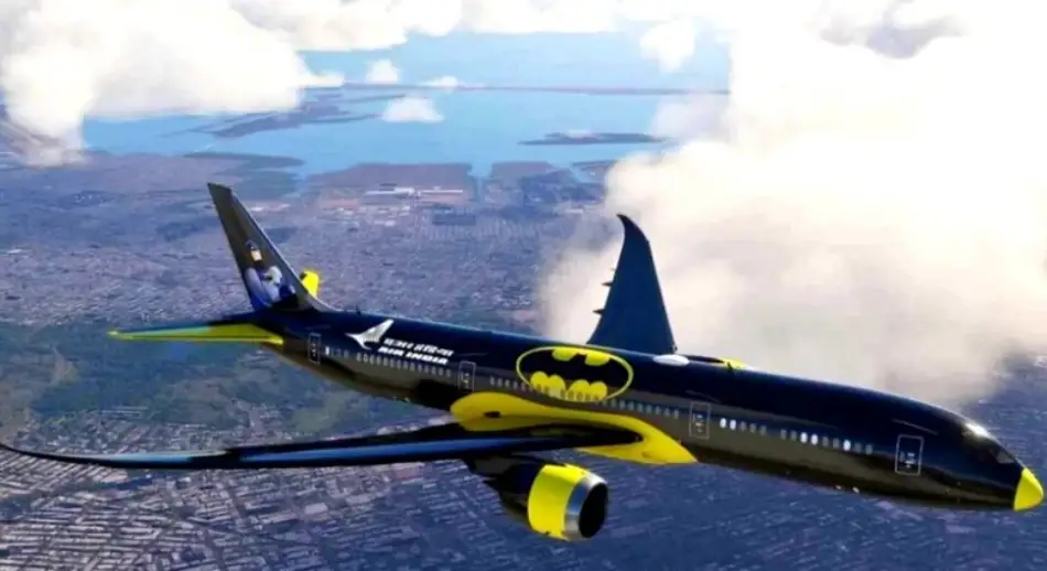 Una aerolínea lanza un avión con diseño de Batman exclusivo para el ...